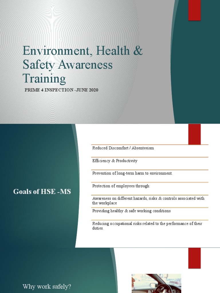 HSE Awareness Training | PDF | Occupational Safety And Health | Human ...