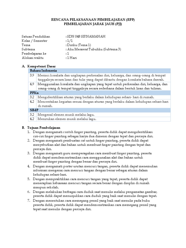 RPP Tema 1 ST 3 | PDF