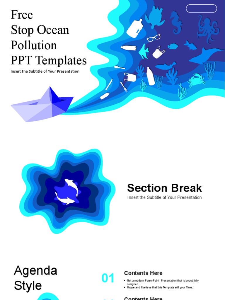 Modern Ocean Pollution PPT Template | PDF | Microsoft Power Point ...