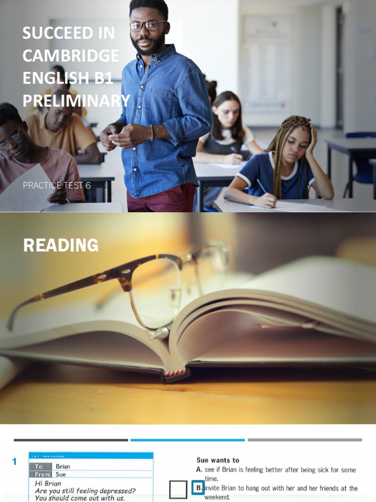 Succeed in Cambridge English B1 Preliminary - Practice Test 6 | PDF