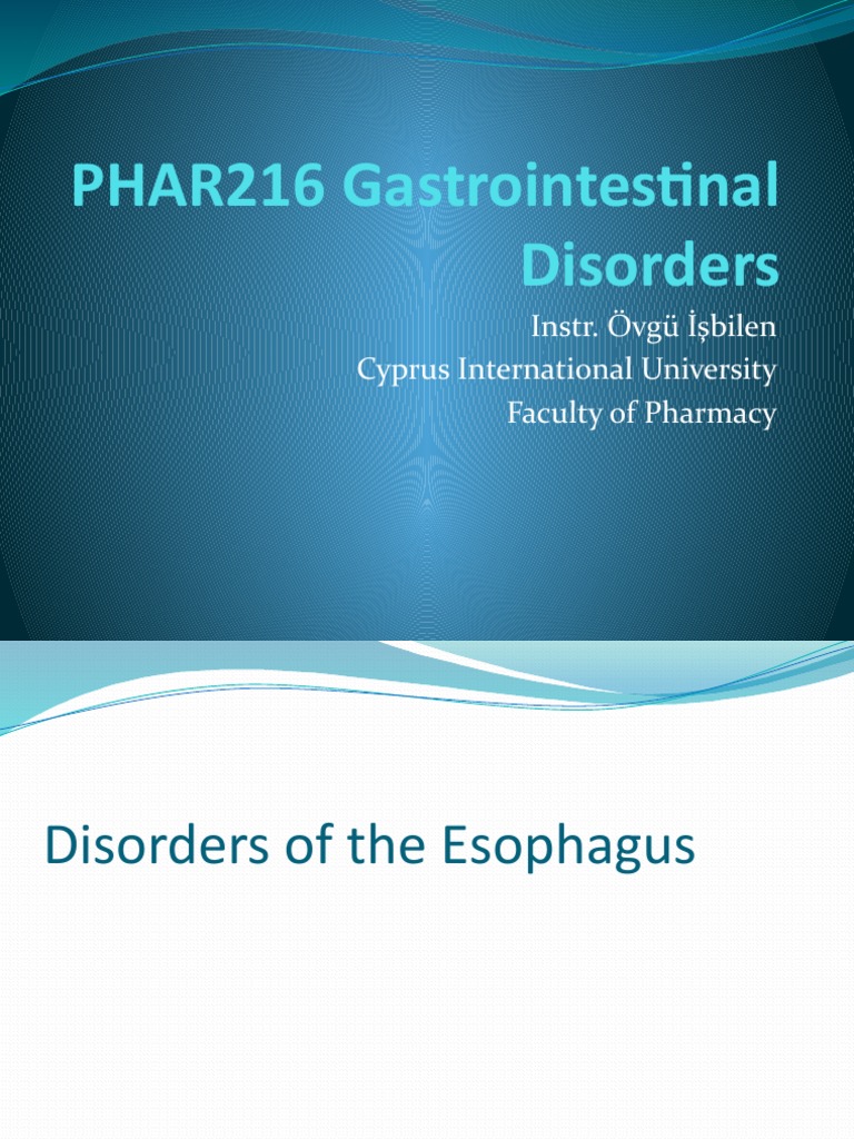 Gastrointestinal Disorders | PDF | Esophagus | Gastrointestinal Tract