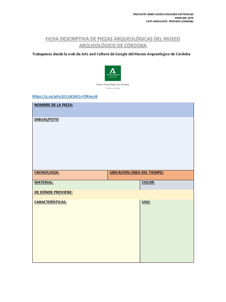 Ficha Descriptiva de Piezas Arqueológicas | PDF