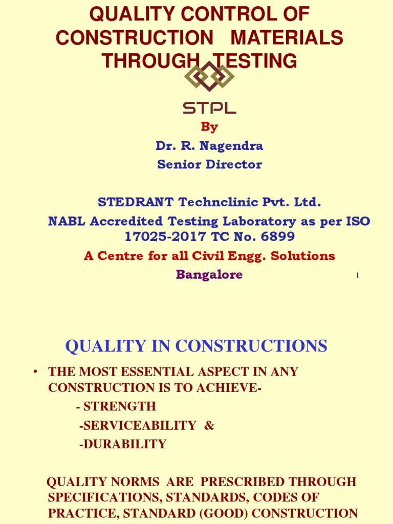 Quality Control of Construction Materials Through Rigorous Testing ...