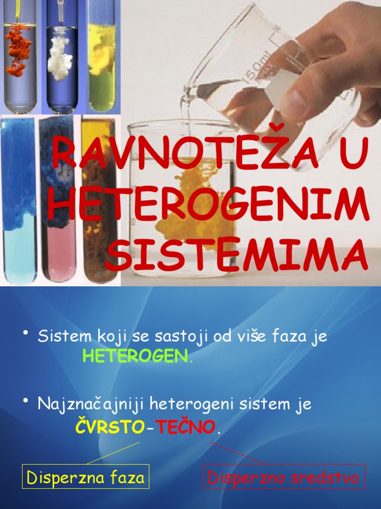 Ravnoteza U Heterogenim Sistemima | PDF