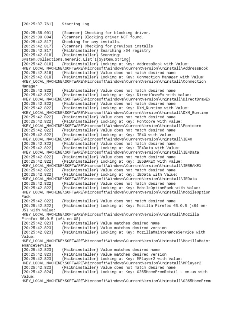 Log | PDF | Microsoft Windows | Windows Registry