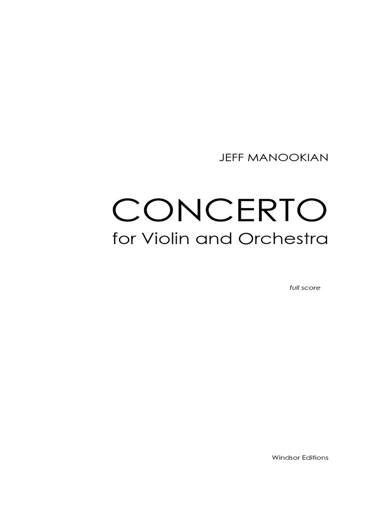 Orchestra Violin Complete Score | PDF | Concerto | Orchestras