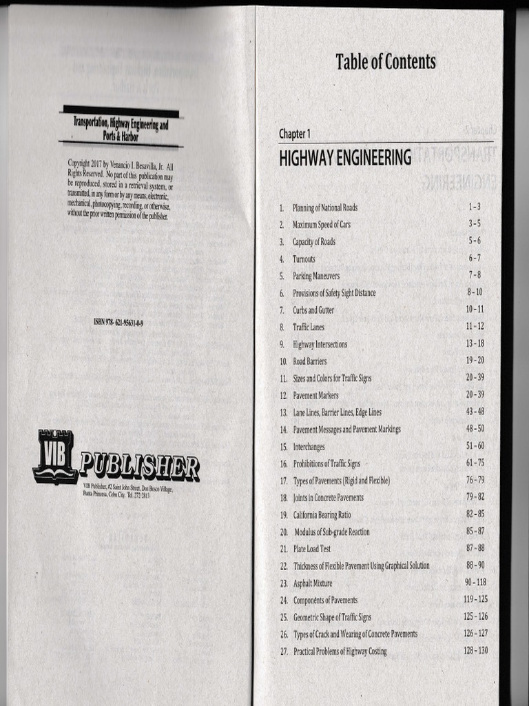 Transportation, Highway Engineering and Ports & Harbor | PDF | Traffic ...