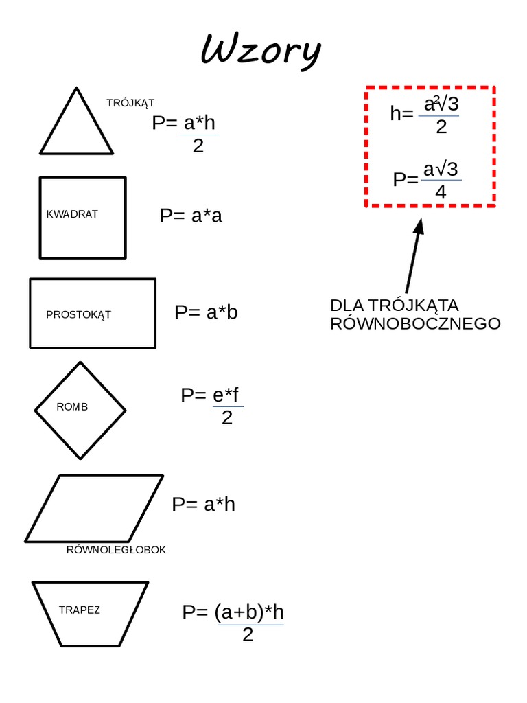 Wzory Matematyka | PDF