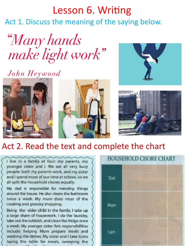 Unit 01 Family Life Lesson 6 Writing | PDF | Living Arrangements | Home