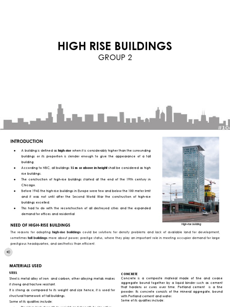 High Rise Building (Part I) Group 2 | PDF | Thermal Expansion | Concrete