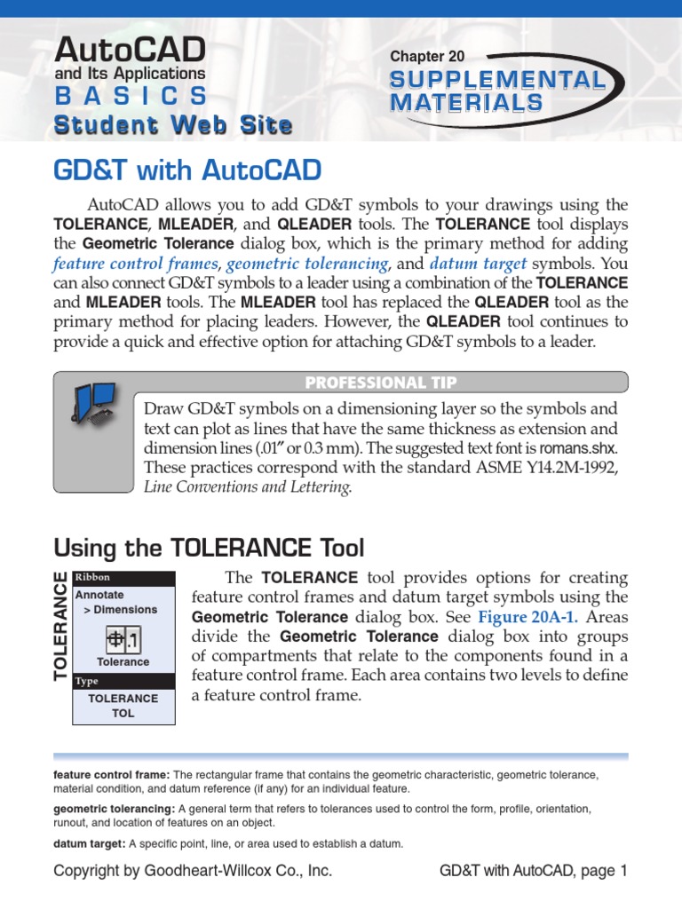 GD&T With AutoCAD | PDF | Geometry