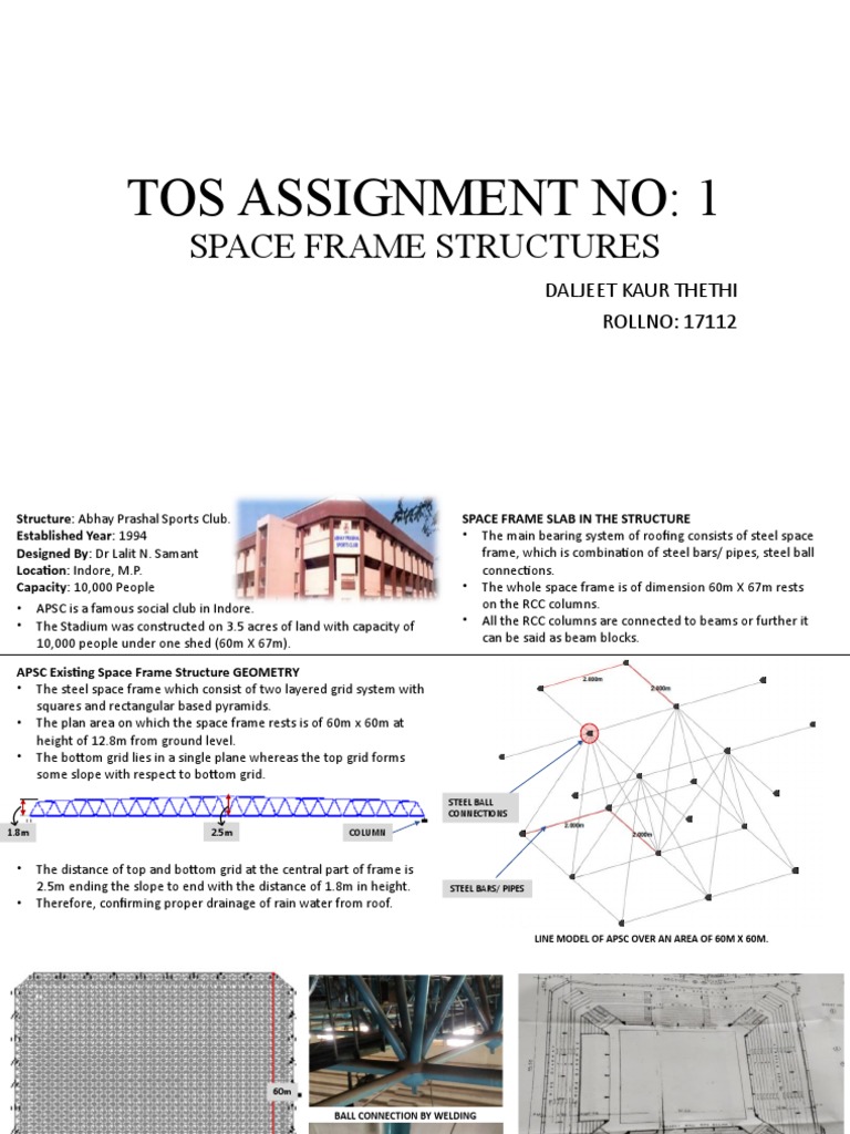 Space Frame Structure Analysis: APSC | PDF | Building Engineering ...
