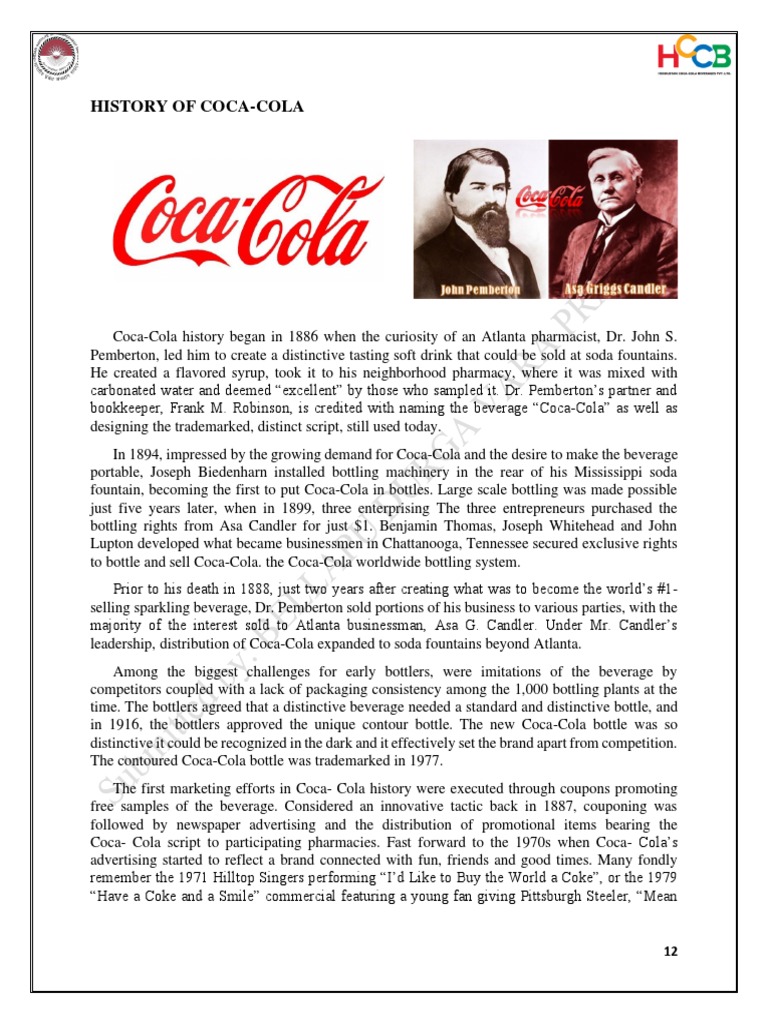 Internship Report-12-13 | PDF | Coca Cola | Drink