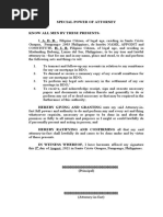 Sample SPA To Claim Documents | PDF | Power Of Attorney | Receipt