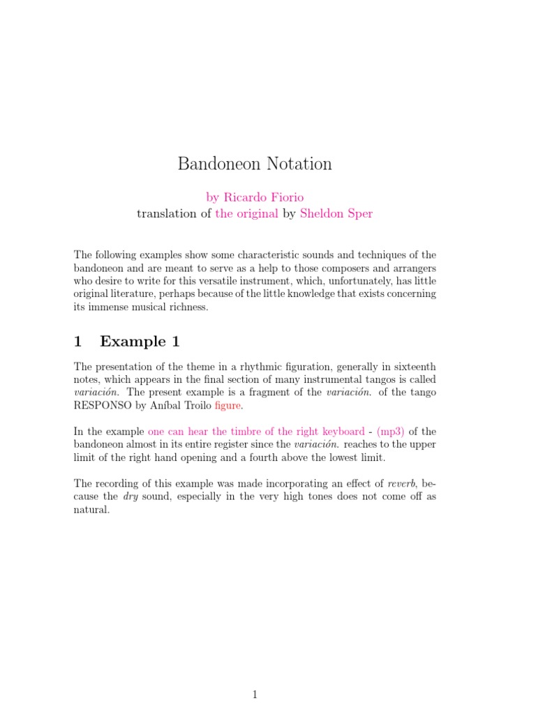 Bandoneon Keyboards - Observations - PDF - Eng | PDF | Piano | Sound