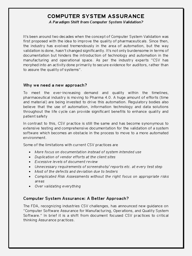 Computer System Assurance | PDF | Automation | Software Testing