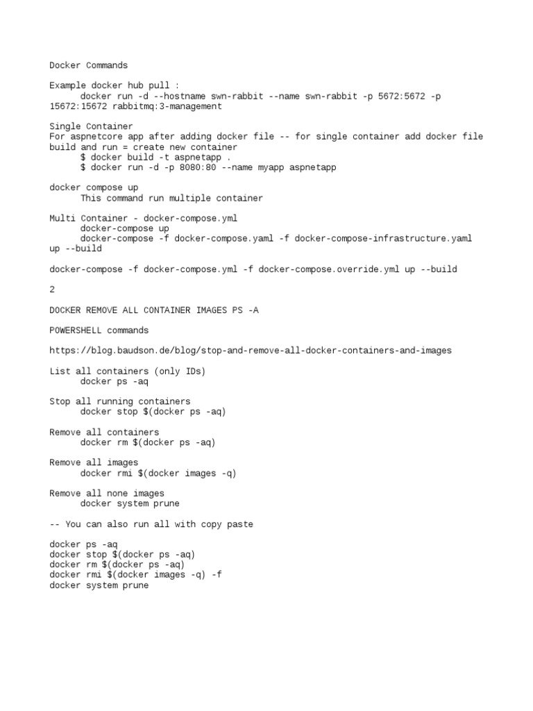 Docker Commands | PDF
