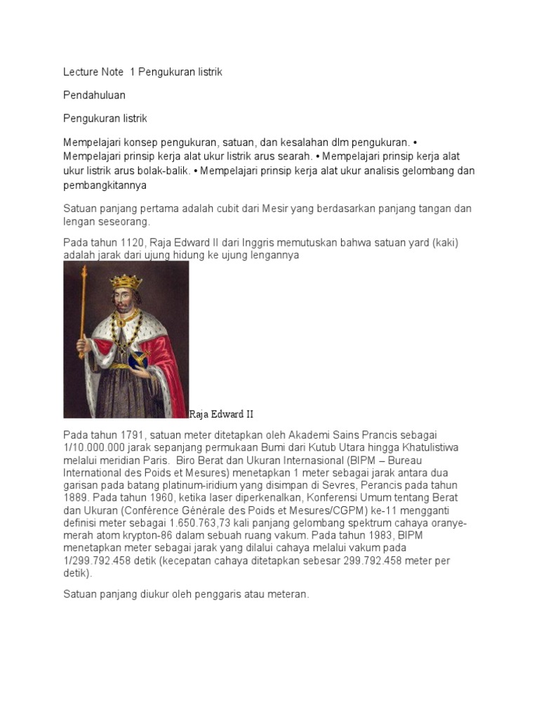 Lecture Note 1 Pengukuran Listrik | PDF