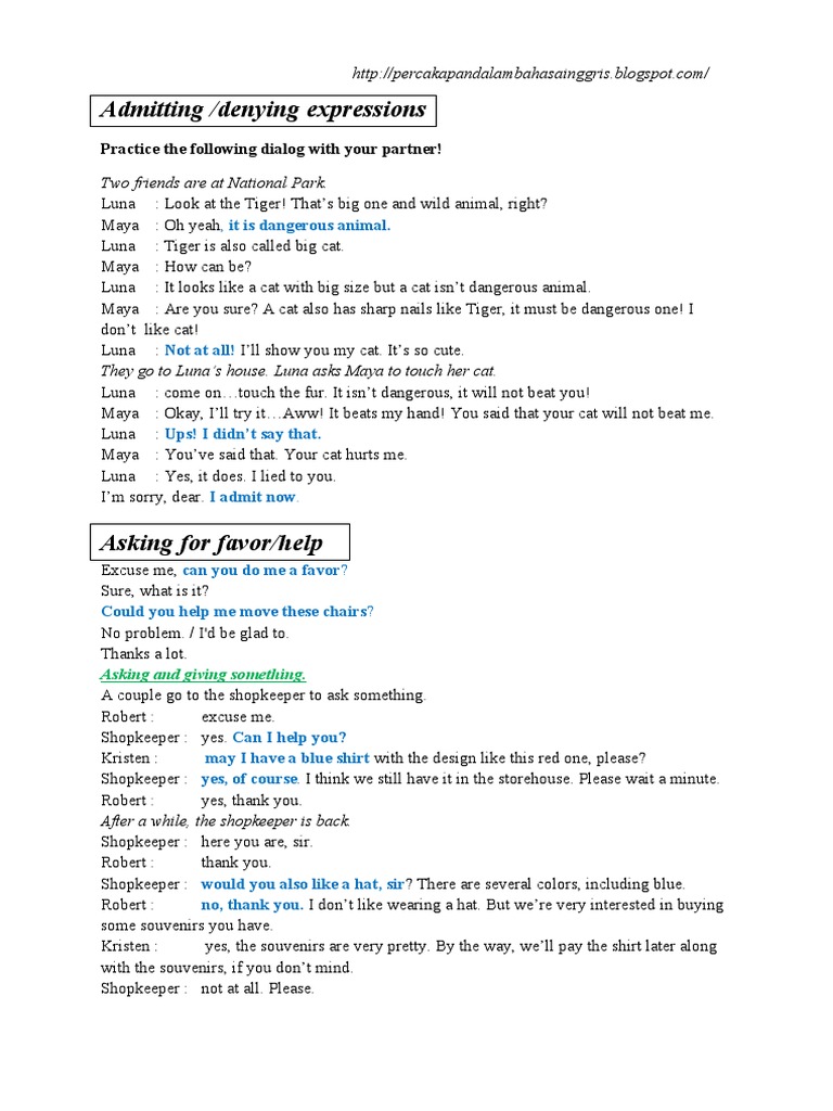 Conversational English Dialogues: Discussing Animals, Asking Favors ...