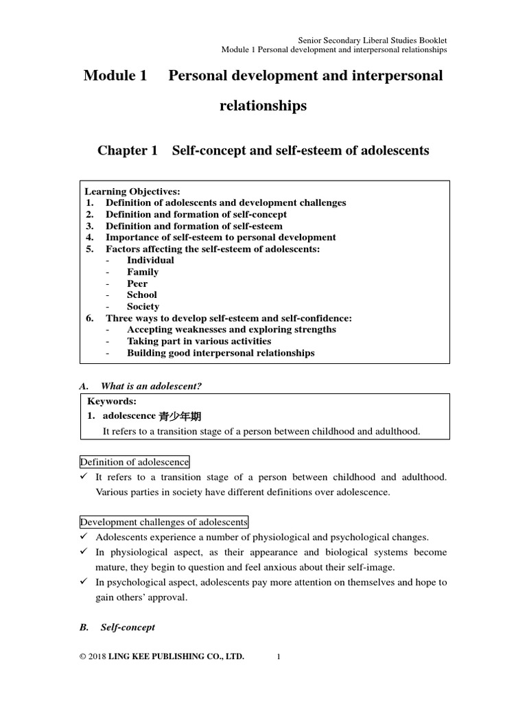 (Module1) Personal Development and Interpersonal Relationships | PDF ...