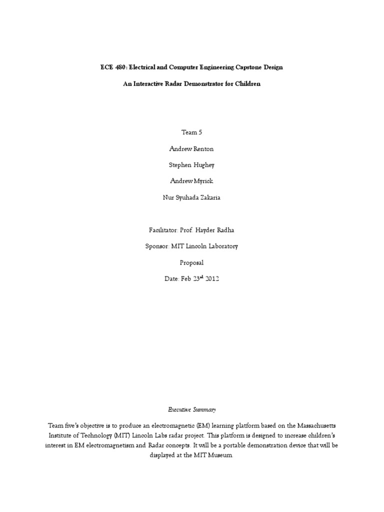 ECE 480: Electrical and Computer Engineering Capstone Design An ...