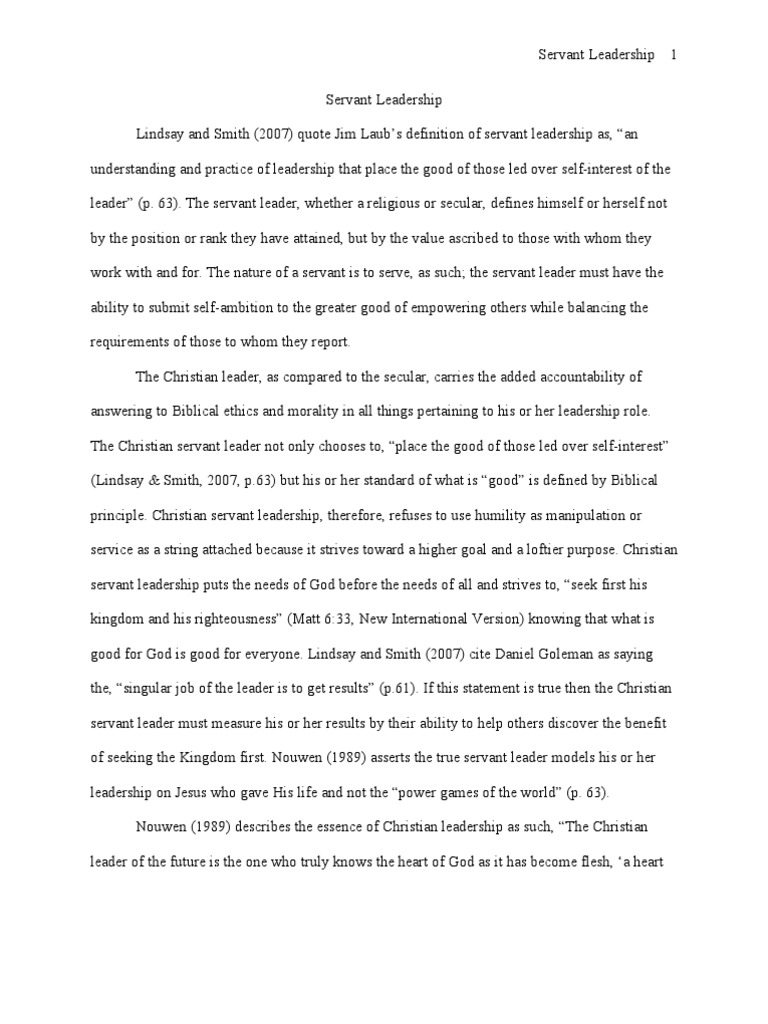 Servant Leadership | PDF | Servant Leadership | Leadership