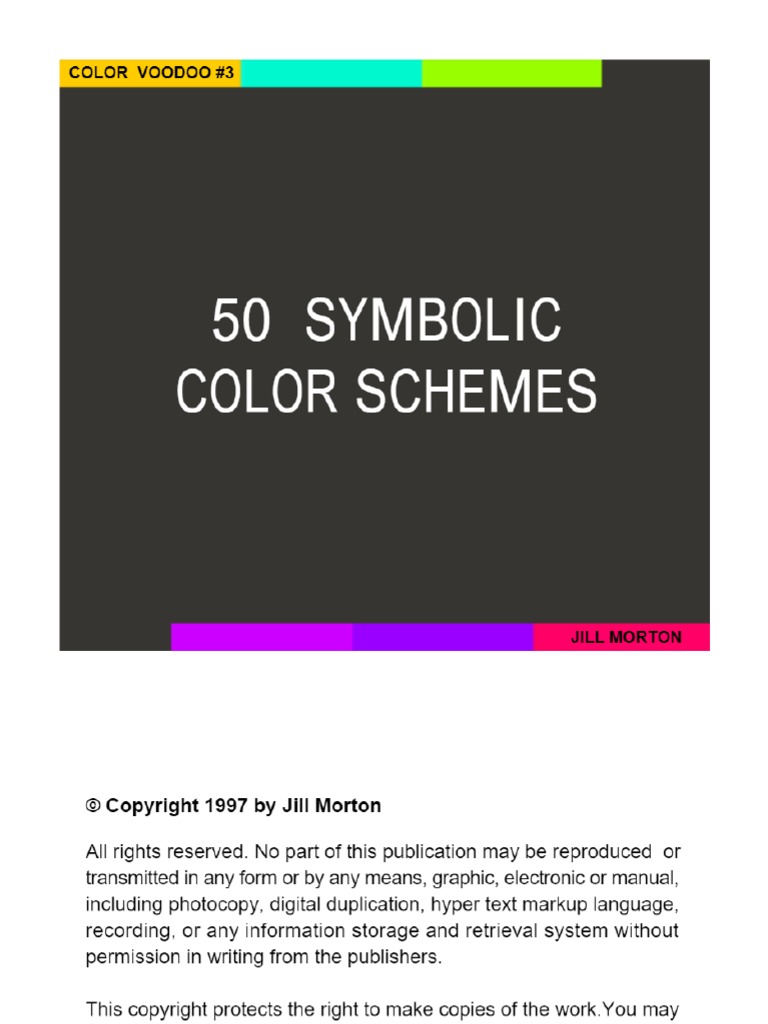 Color Voodoo #3 - 50 Symbolic Color Schemes | PDF