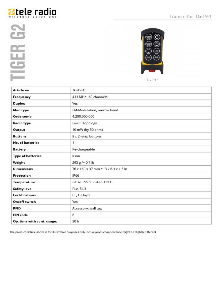 Data Sheet TG-T9-1 | PDF