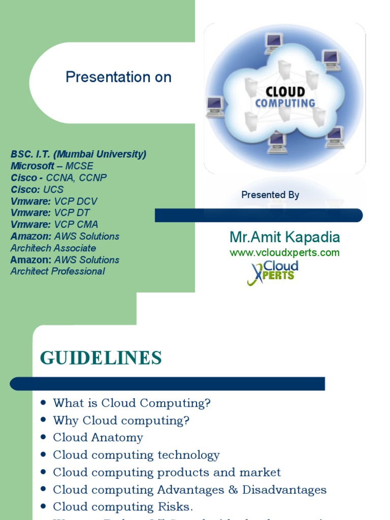 Presentation On: MR - Amit Kapadia | PDF | Cloud Computing | Platform ...