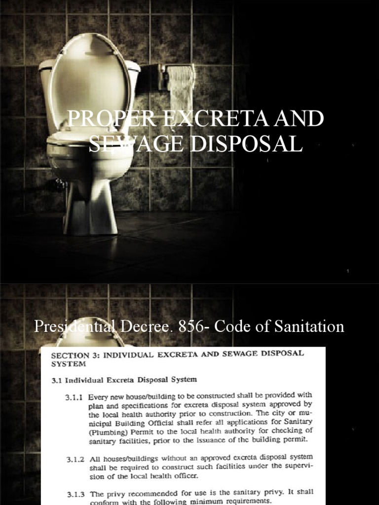 Excreta and Sewage Disposal Methods | PDF | Sewage Treatment | Sanitation