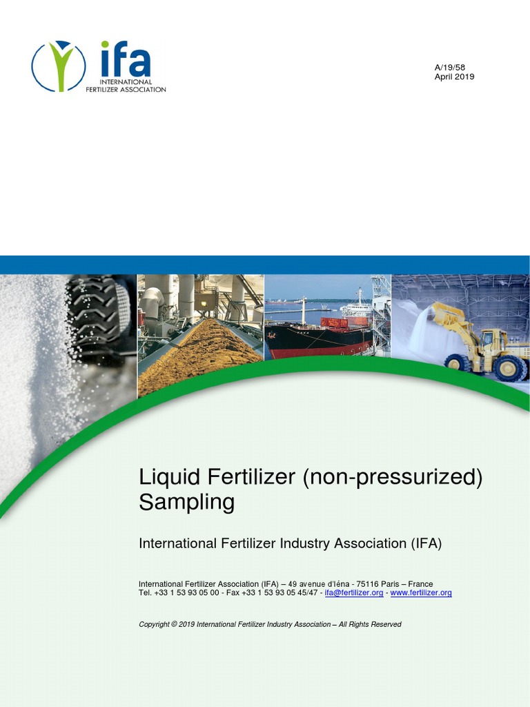 2019 IFA Liquid Fertilizer Sampling | PDF | Sampling (Statistics ...
