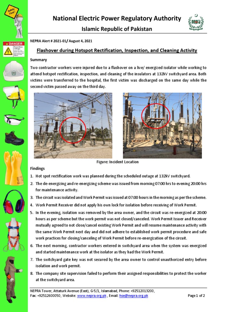 Flashover Incident at 132kV Switchyard | PDF | Electrical Substation ...