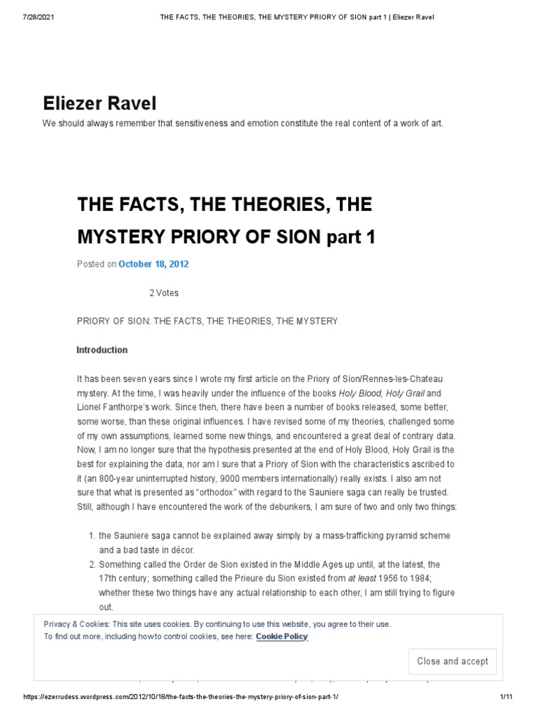 Unraveling the Priory of Sion Mystery | PDF | Knights Templar | Heresy