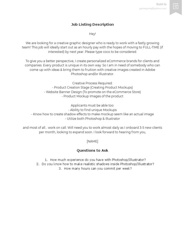 Hiring Template & Script | PDF