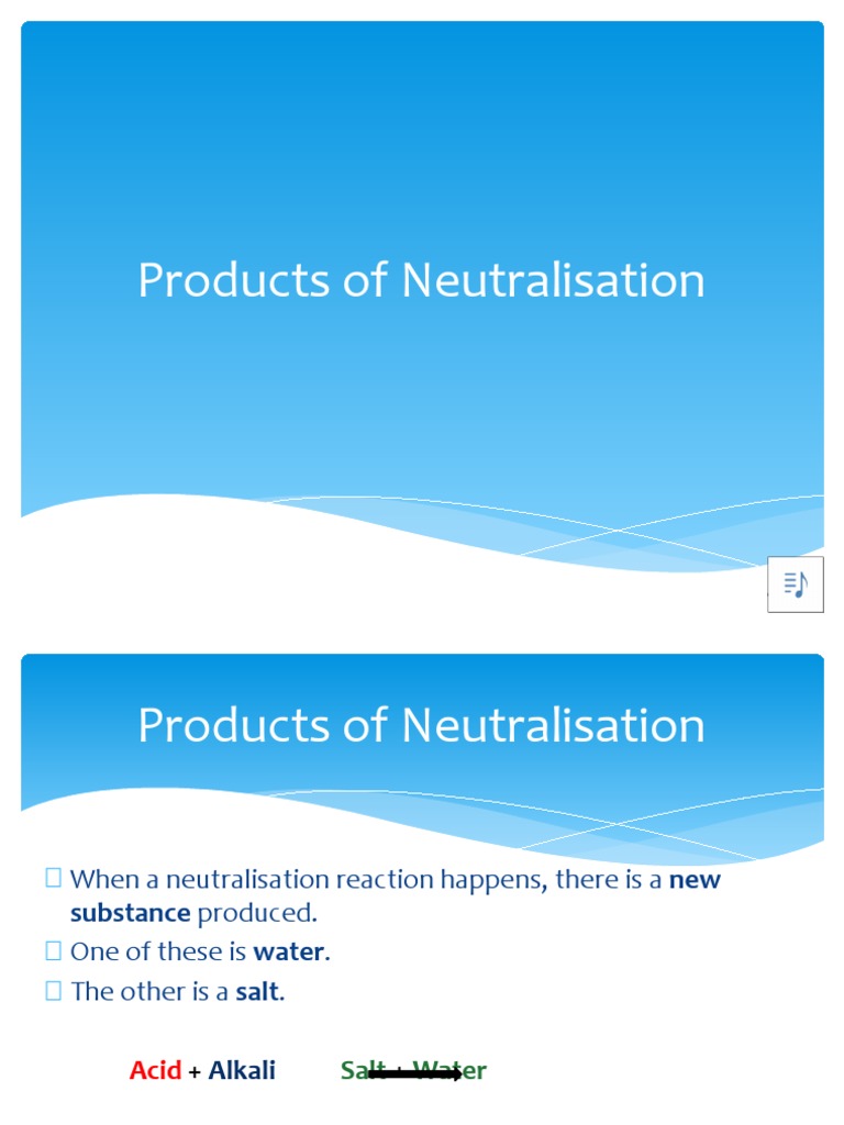 Products of Neutralisation | PDF | Salt (Chemistry) | Acid