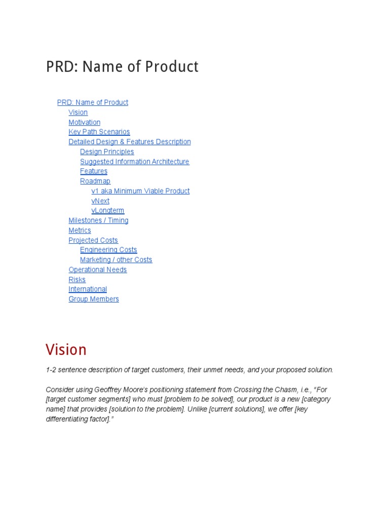 PRD Template 2020 | PDF | Databases | Spreadsheet