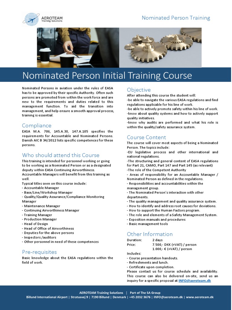 Nominated Person Training: Understanding Regulations and ...