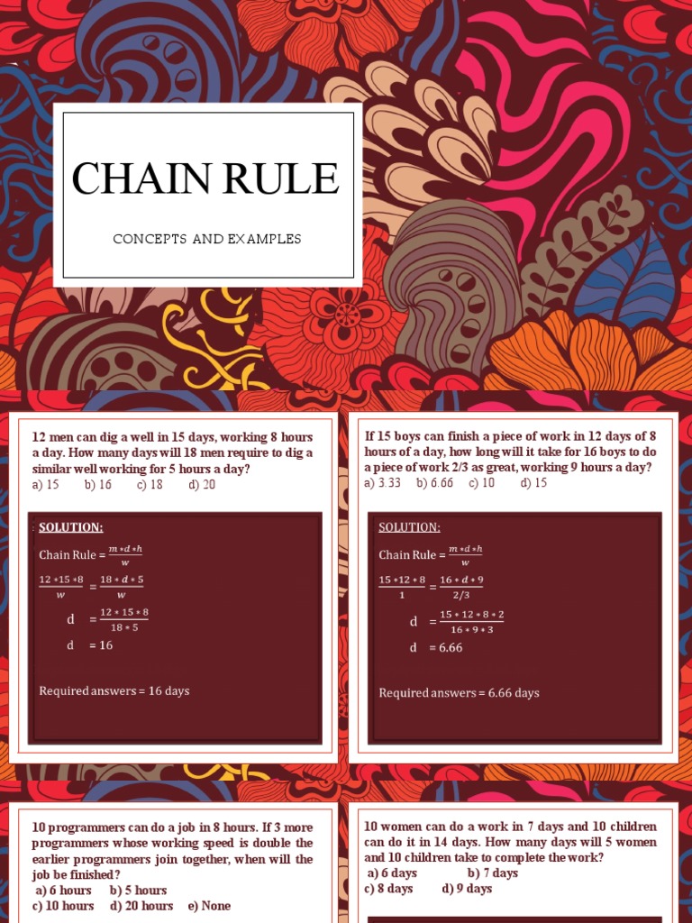 Chain Rule: Concepts and Examples | PDF