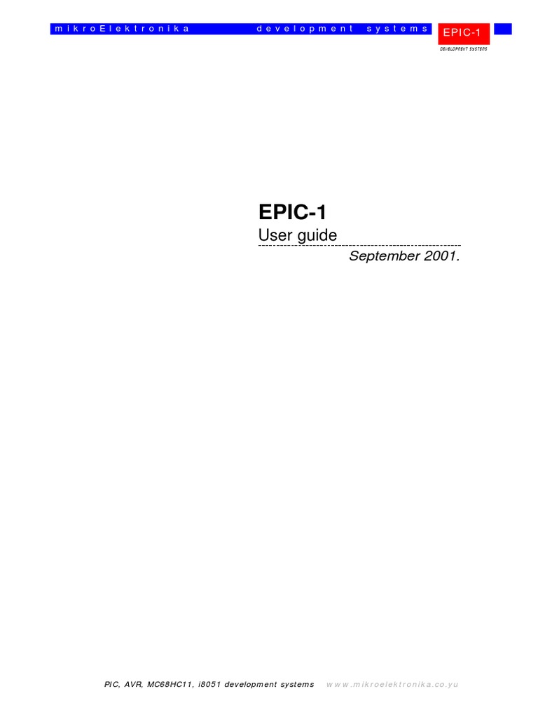 EPIC-1: User Guide | PDF | Microcontroller | Electrical Connector
