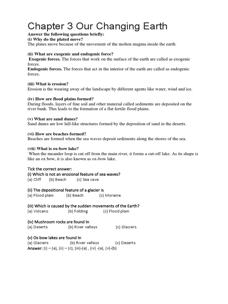 Understanding Earth's Forces and Changes | PDF | Erosion | River