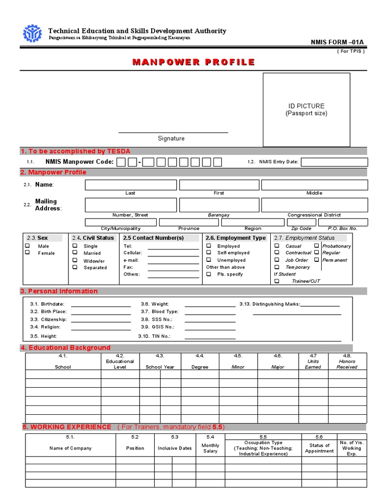 Manpower Profile | PDF
