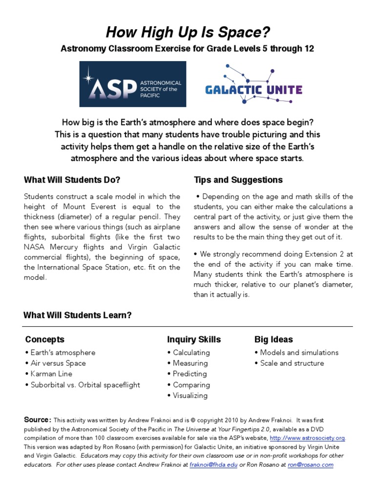 How High Up Is Space | PDF | Atmosphere Of Earth | Troposphere