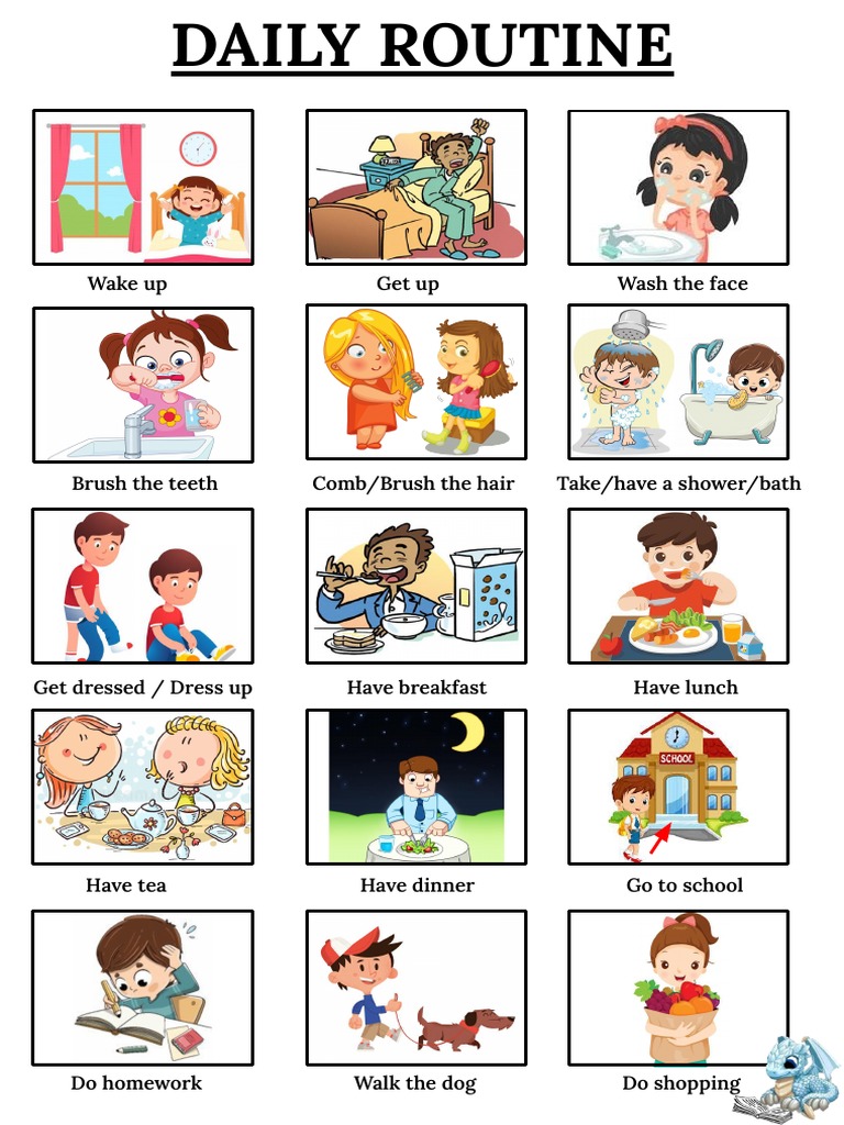 Daily Routine Vocabulary Guide | PDF