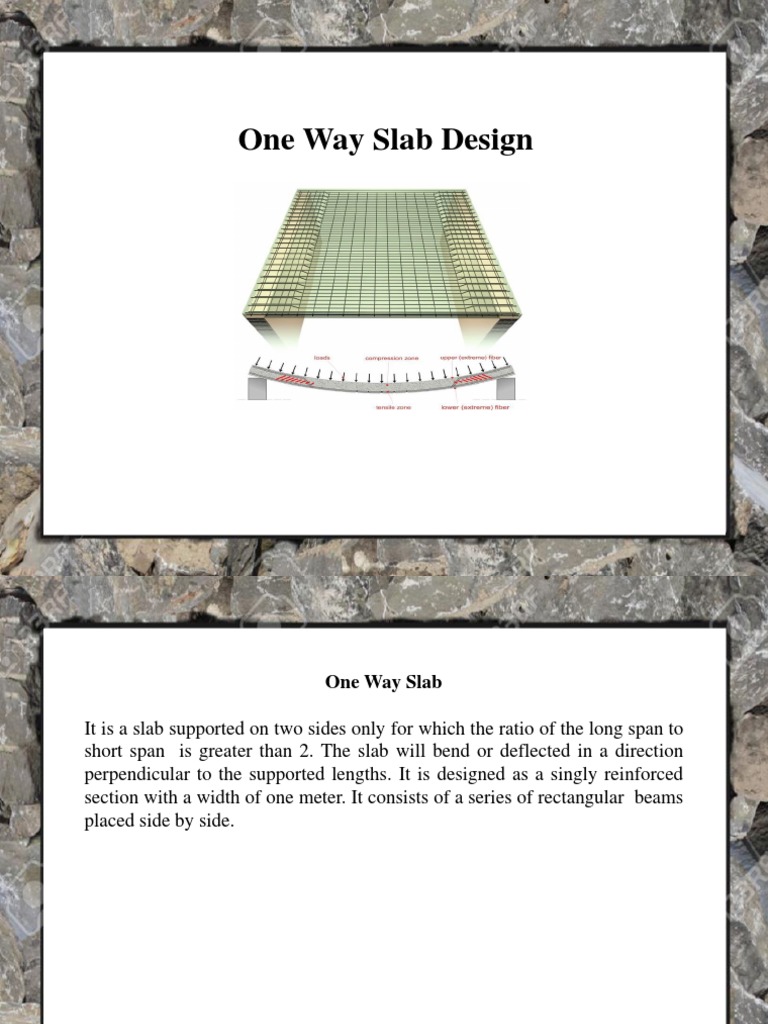 One Way Slab Design | PDF
