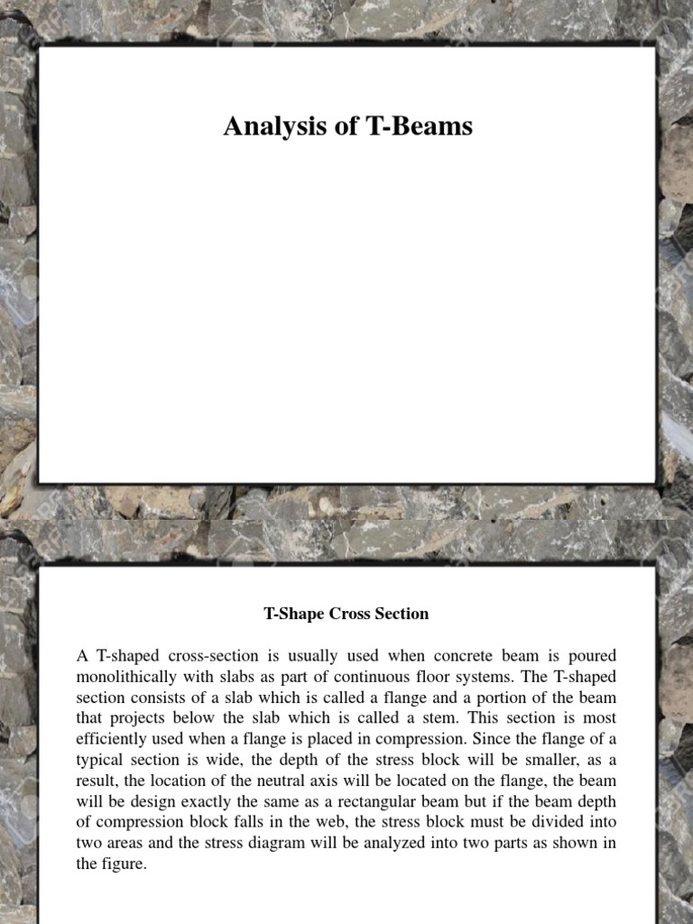 Analysis of T Beams | PDF