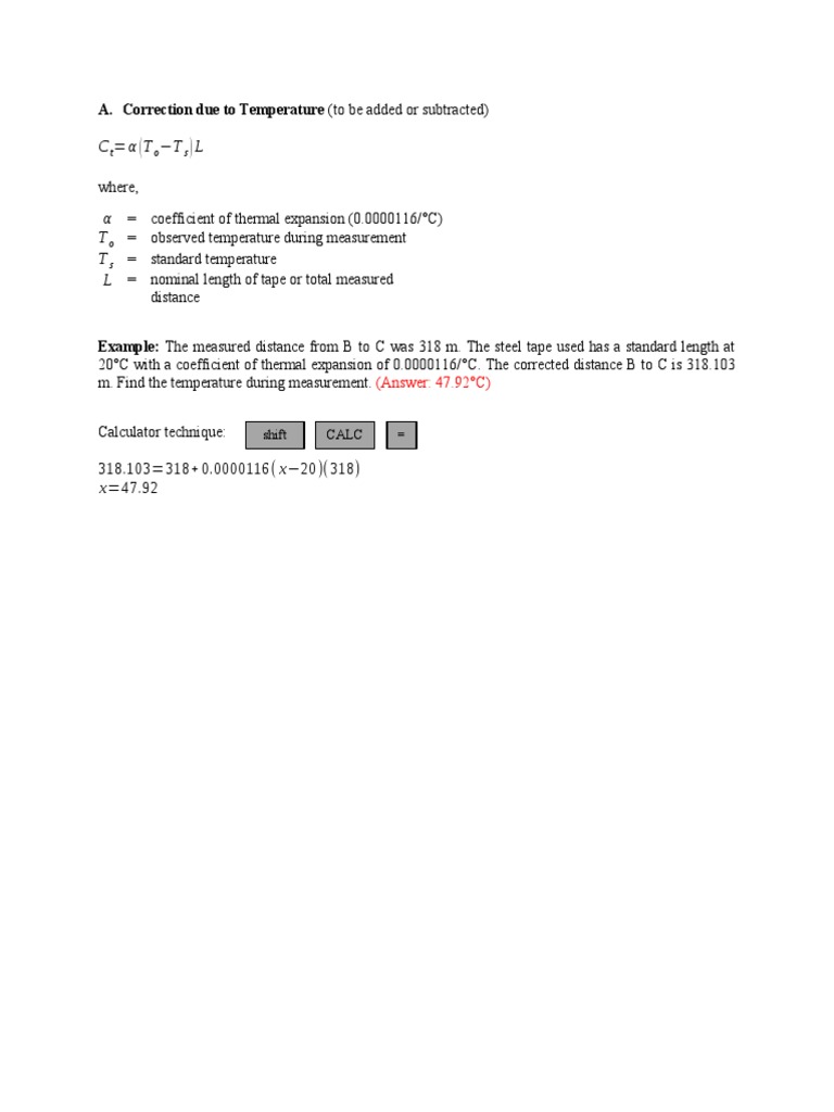 Correction Due To Temperature | PDF | Teaching Methods & Materials ...