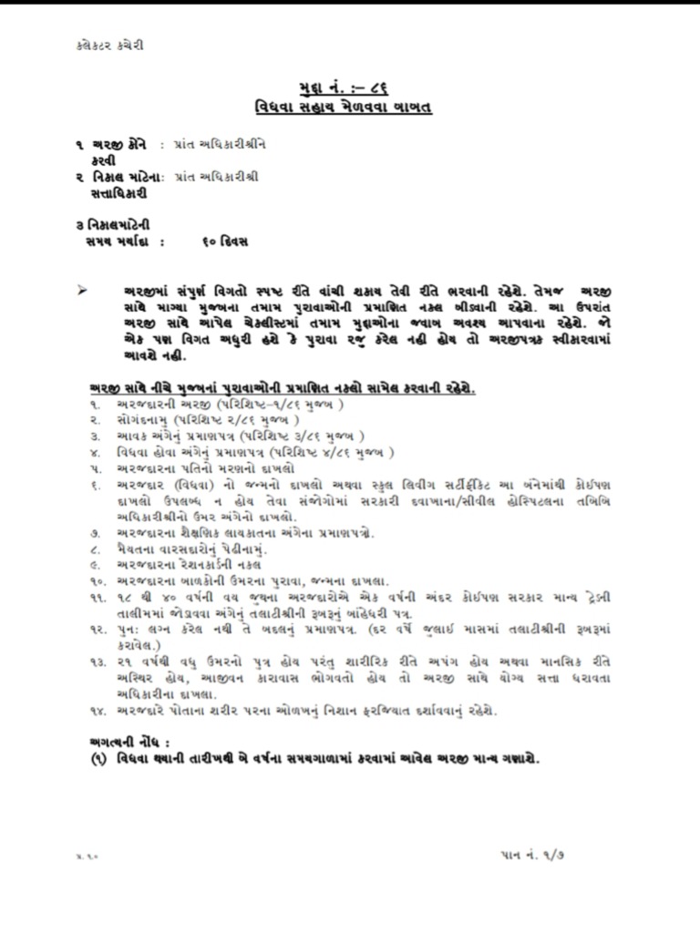 Vidhava Scheme | PDF