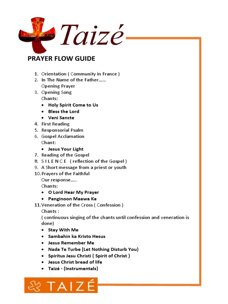 Taizé Prayer Flow Guide for Lent | PDF | Religious Behaviour And ...