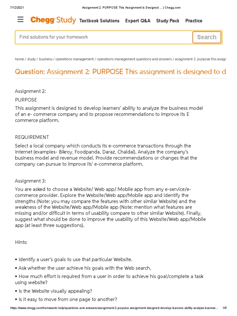 Question: Assignment 2: PURPOSE This Assignment Is Designed To D | PDF ...