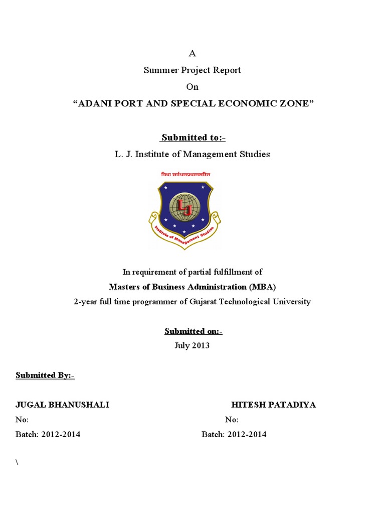 Project Report On Adani Port | Descargar gratis PDF | Working Capital ... Project Report On Adani Port | Descargar gratis PDF | Working Capital ...